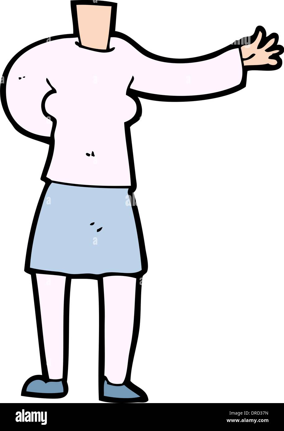 cartoon female body (add photos or mix and match cartoons Stock Vector ...