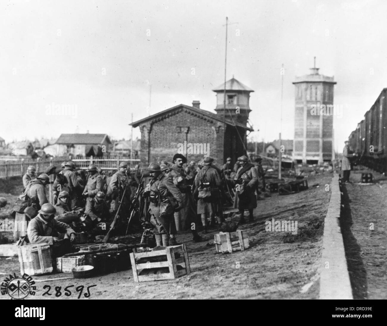 French troops WWI Stock Photo - Alamy