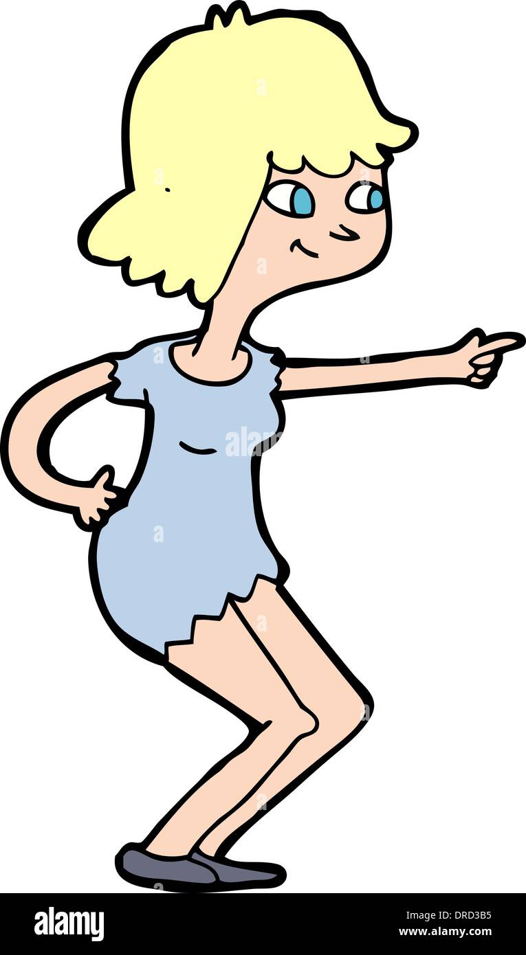cartoon girl pointing Stock Vector Image & Art - Alamy