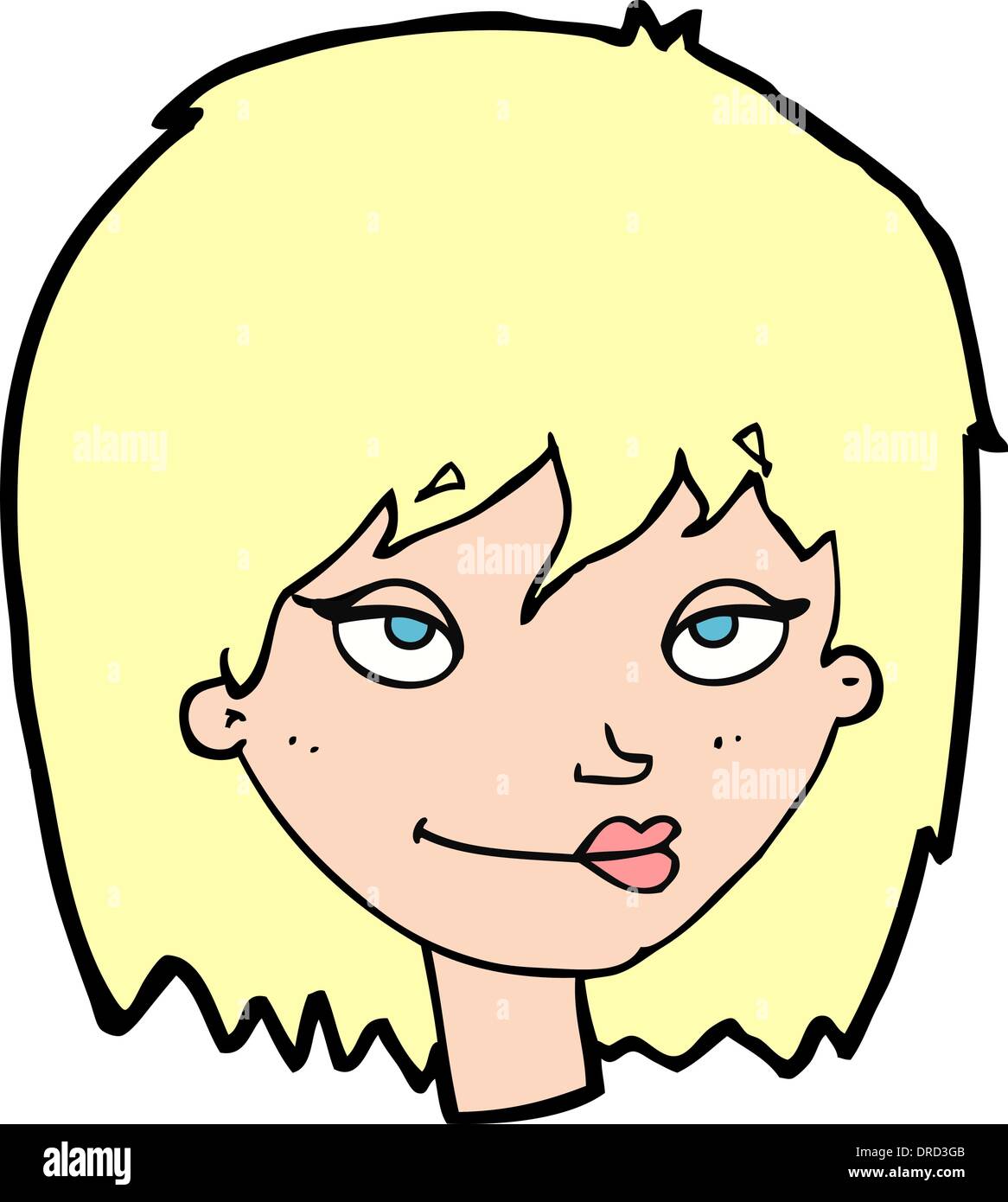 cartoon smiling woman Stock Vector Image & Art - Alamy