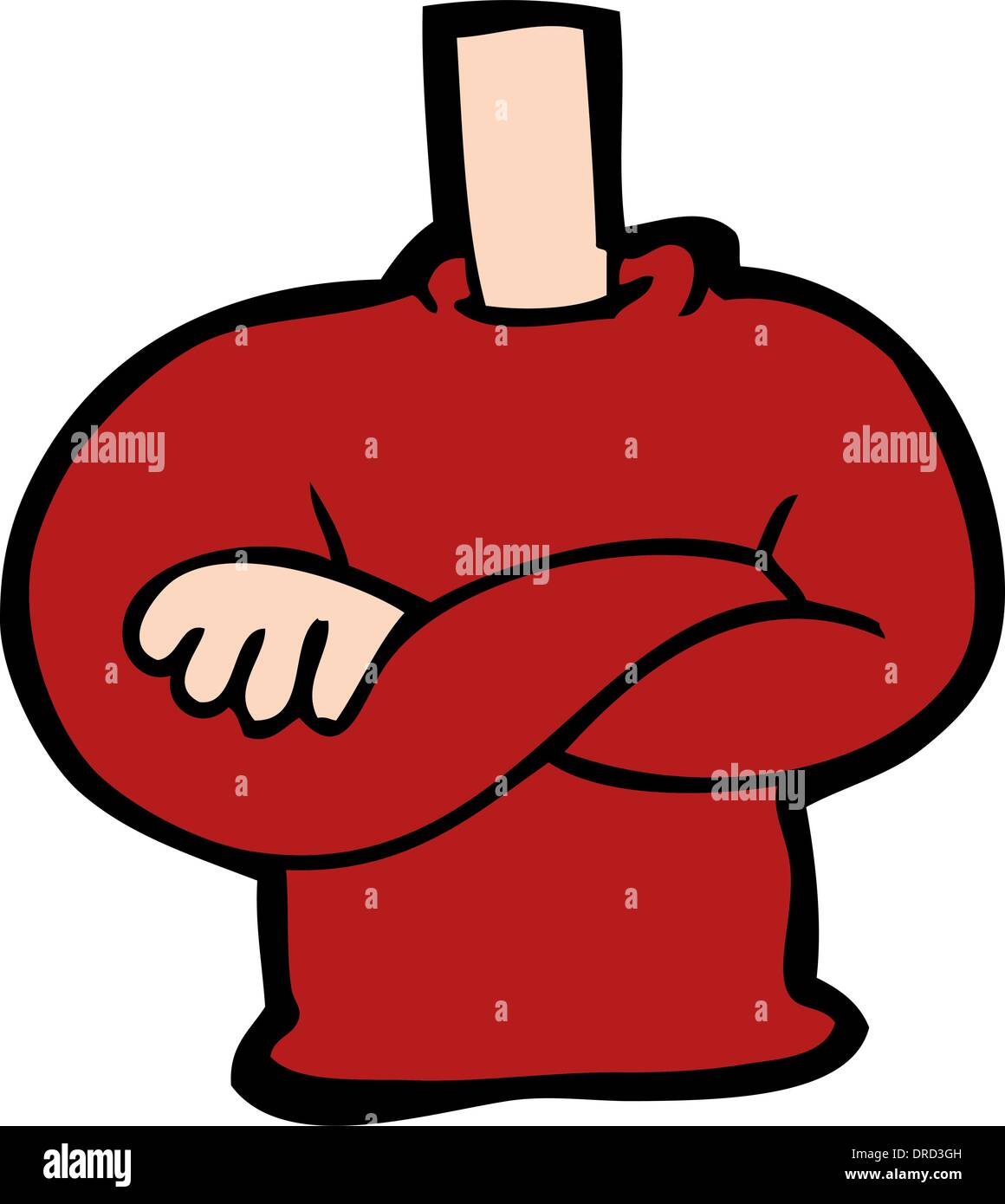 cartoon folded arms body Stock Vector Image & Art - Alamy
