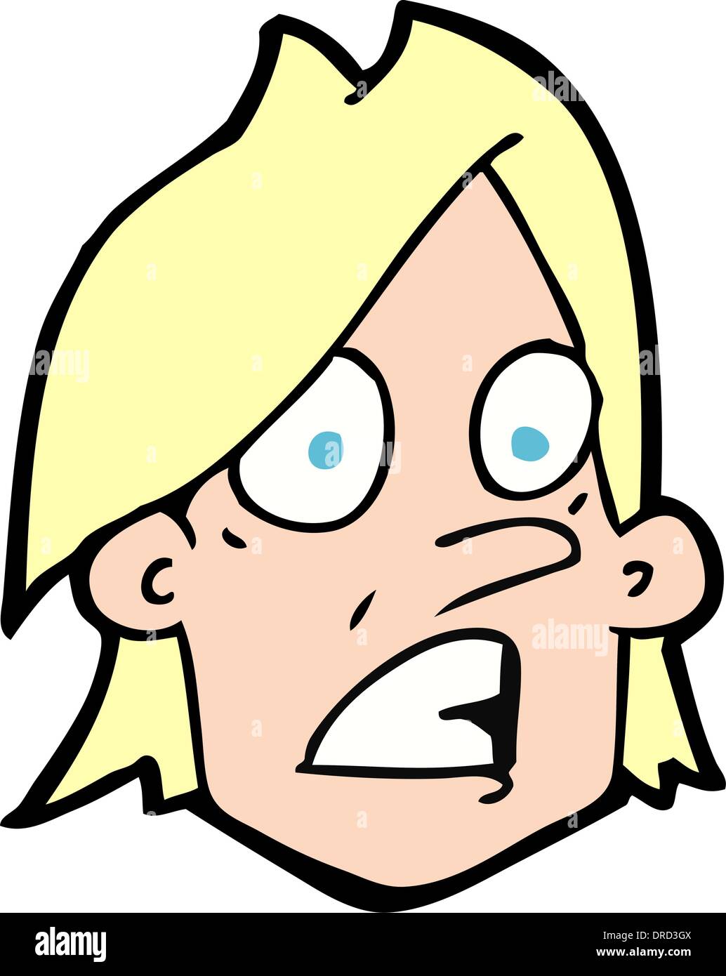 cartoon frightened face Stock Vector Image & Art - Alamy