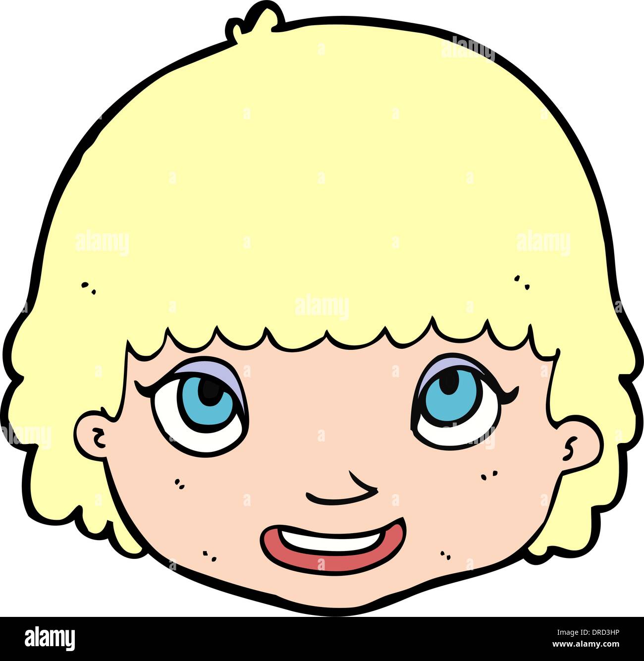 cartoon happy female face Stock Vector Image & Art - Alamy