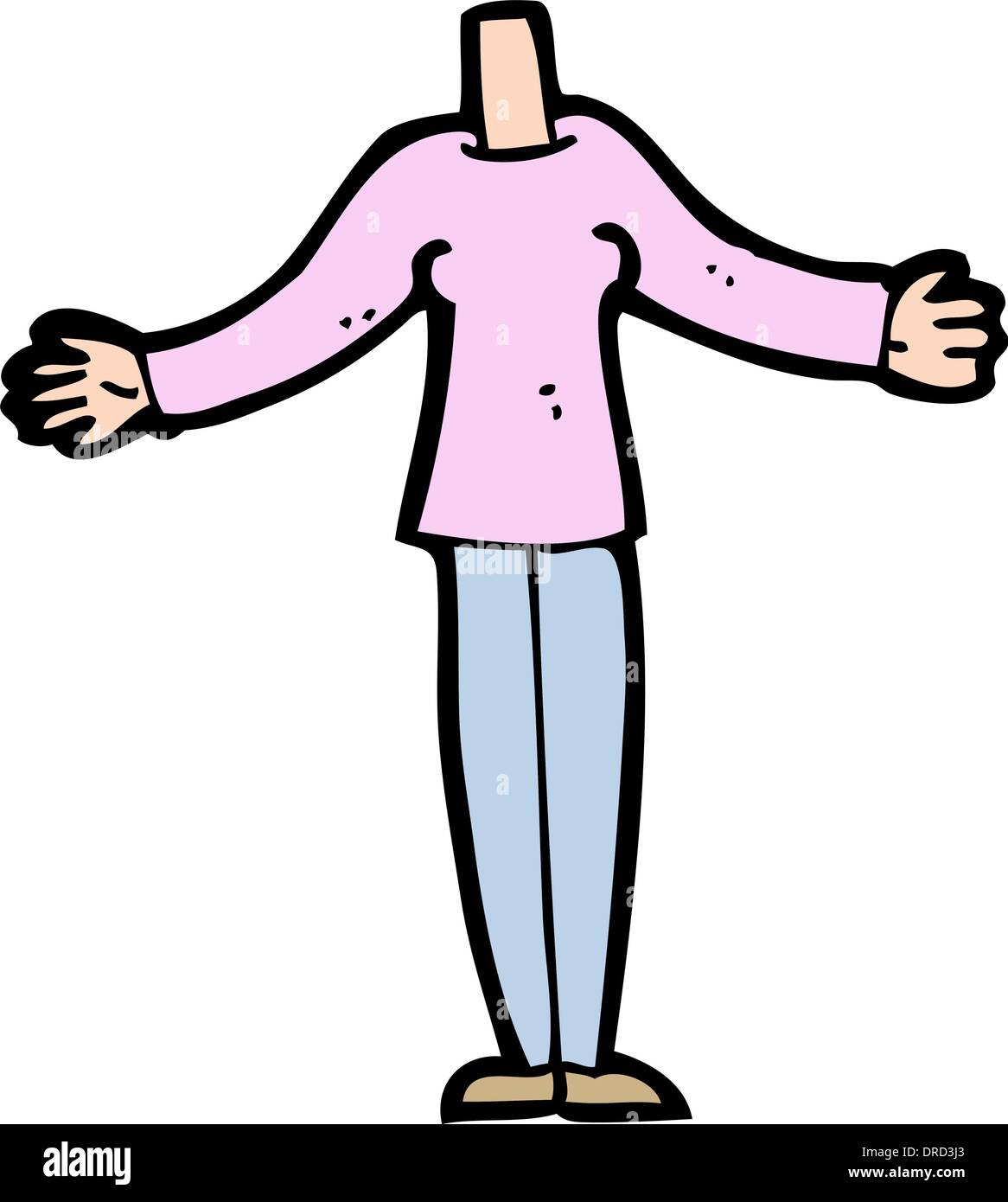 cartoon female body (add photos or mix and match cartoons Stock Vector ...