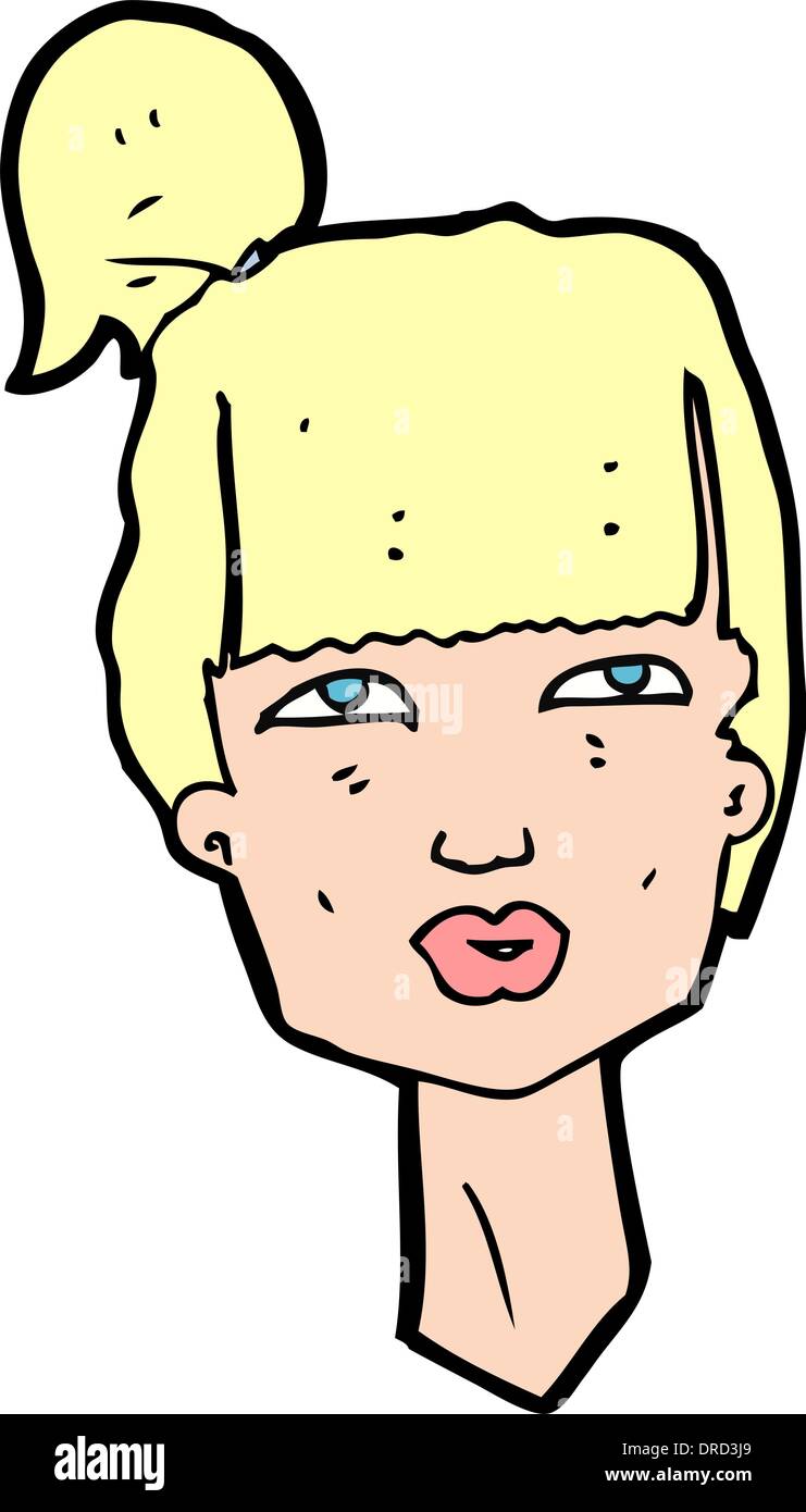 cartoon female head Stock Vector Image & Art - Alamy