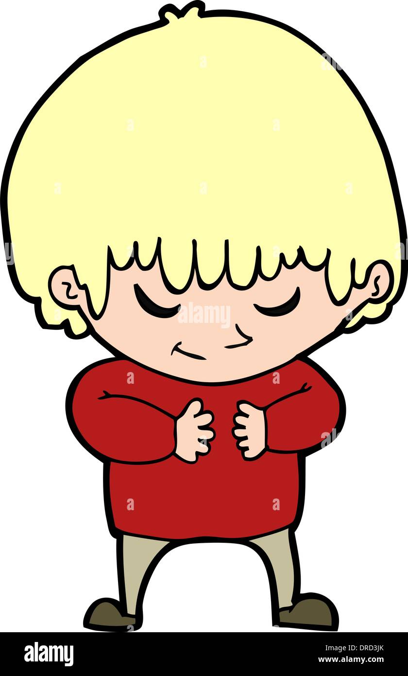 cartoon shy boy Stock Vector Image & Art - Alamy