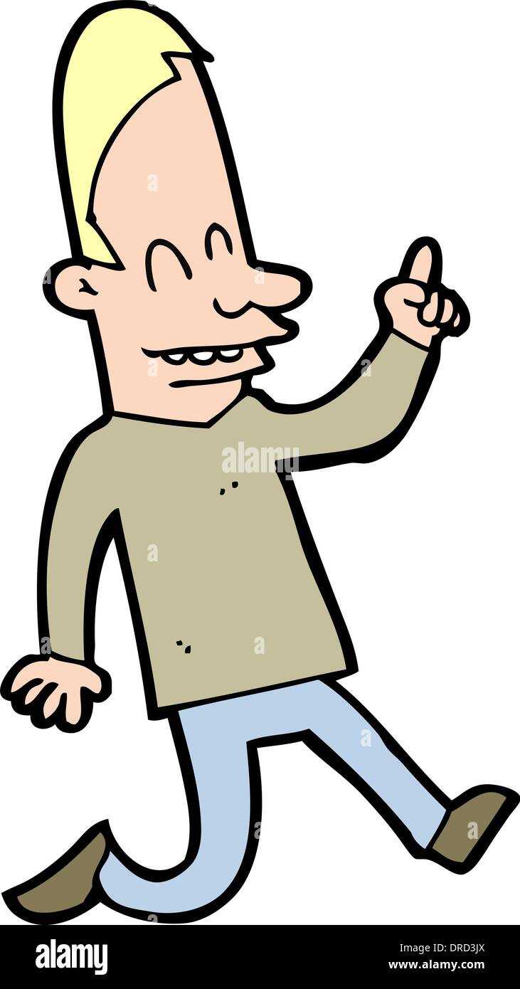 cartoon happy man pointing Stock Vector Image & Art - Alamy