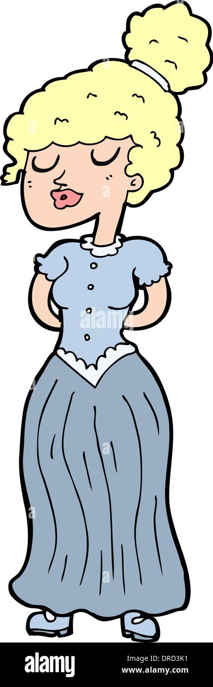 cartoon pretty victorian woman Stock Vector Image & Art - Alamy