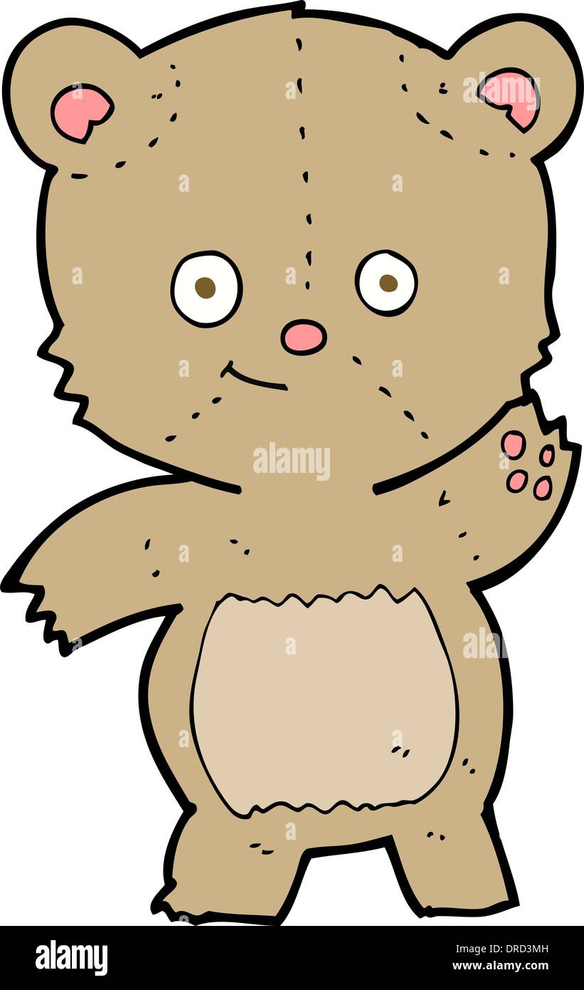 cartoon waving teddy bear Stock Vector Image & Art - Alamy