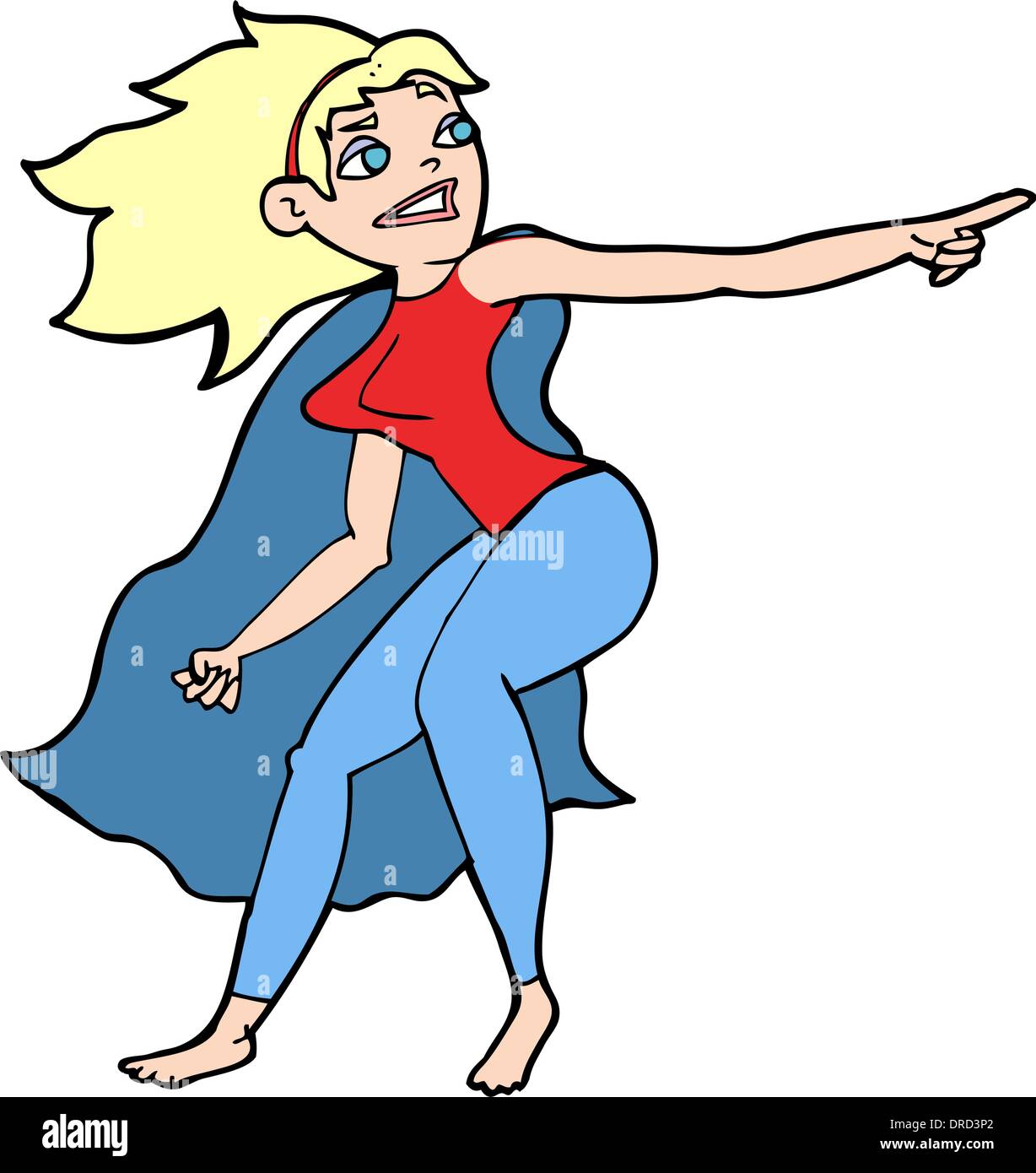 cartoon superhero woman pointing Stock Vector Image & Art - Alamy