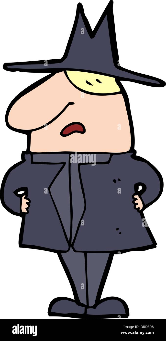 cartoon man in coat and hat Stock Vector Image & Art - Alamy
