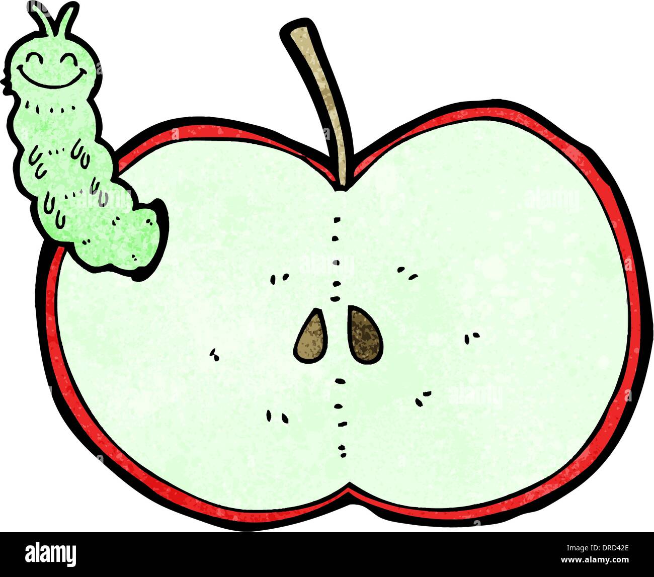cartoon bug eating apple Stock Vector Image & Art - Alamy