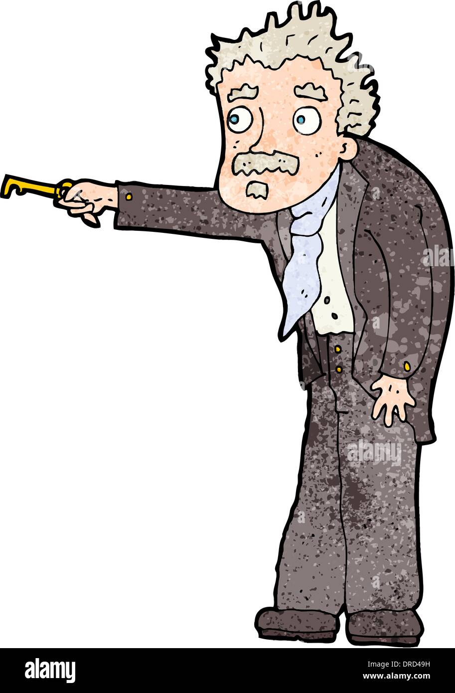 cartoon man trembling with key unlocking Stock Vector Image & Art - Alamy