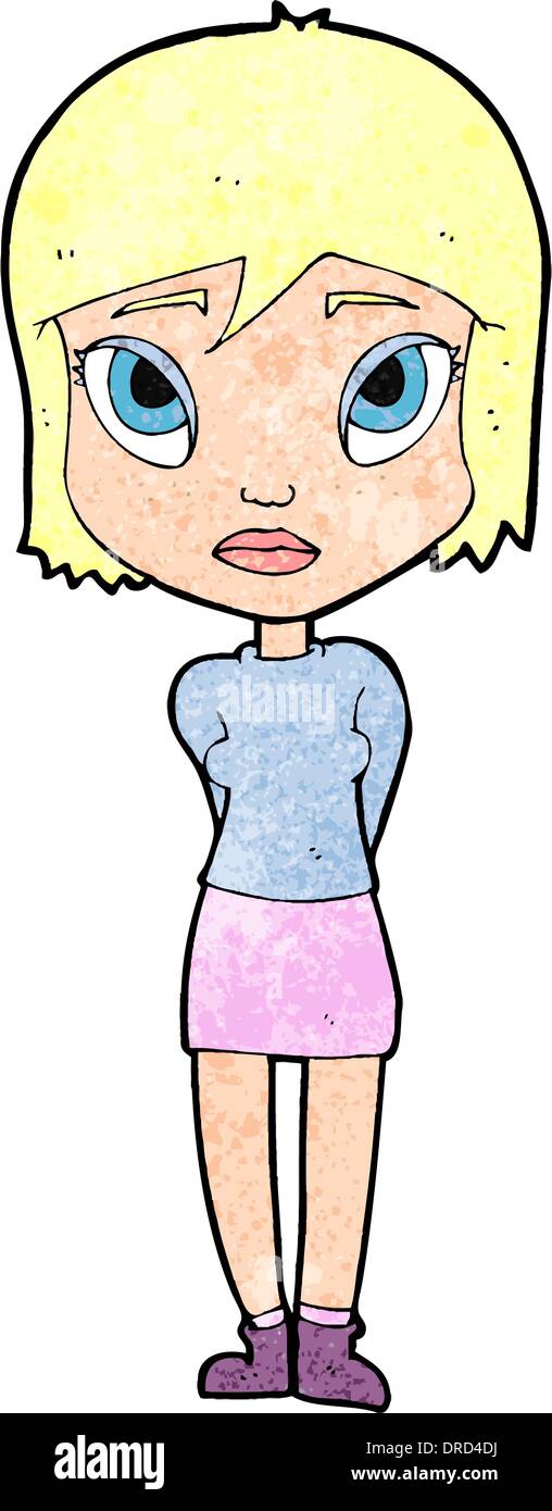 cartoon shy girl Stock Vector Image & Art - Alamy