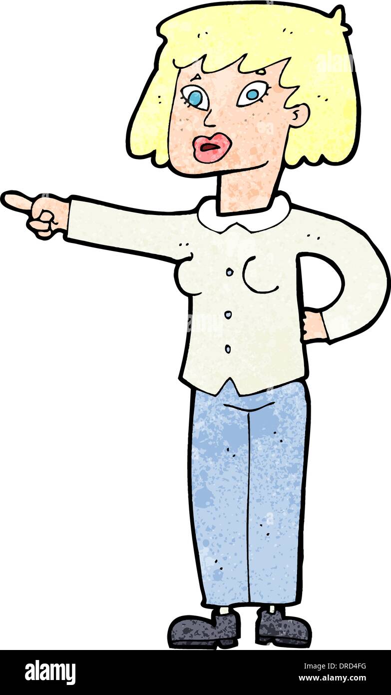 cartoon woman pointing Stock Vector Image & Art - Alamy