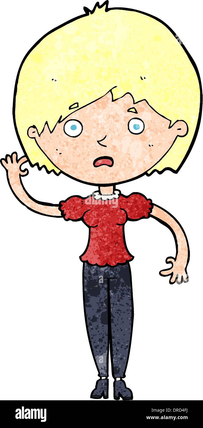 cartoon waving woman Stock Vector Image & Art - Alamy