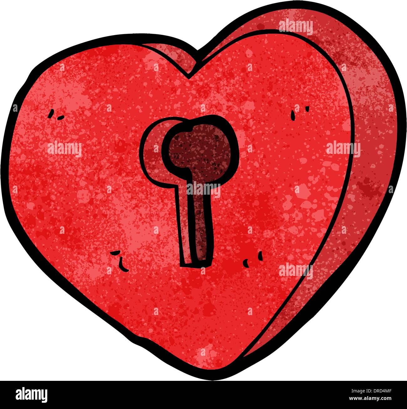 cartoon heart with keyhole Stock Vector Image & Art - Alamy