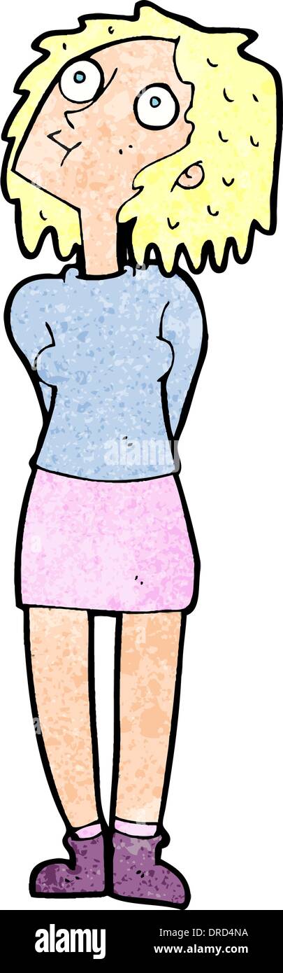 cartoon curious woman Stock Vector Image & Art - Alamy