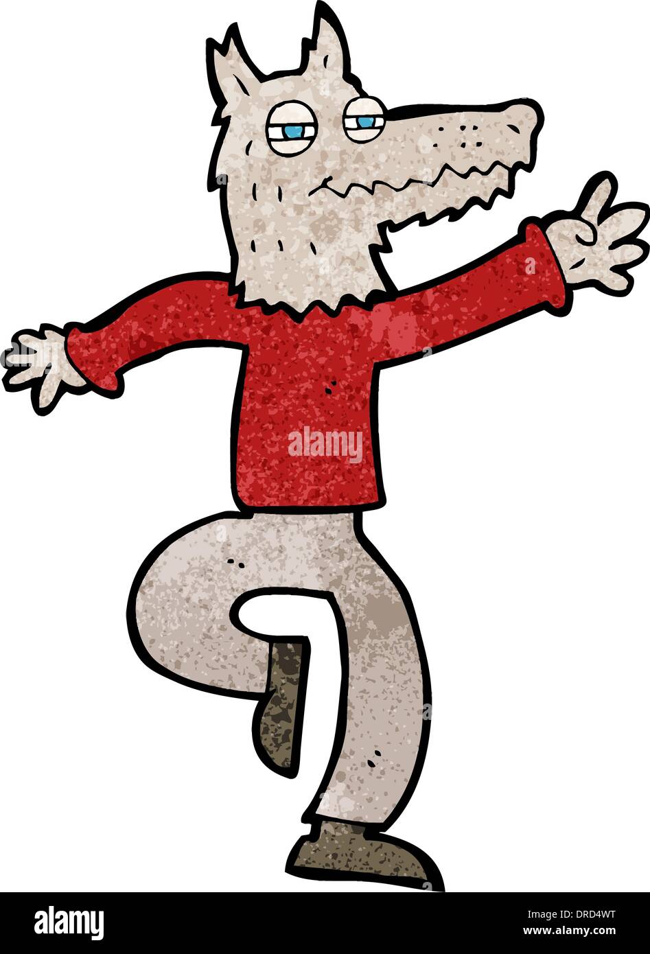 cartoon happy wolf man Stock Vector Image & Art - Alamy