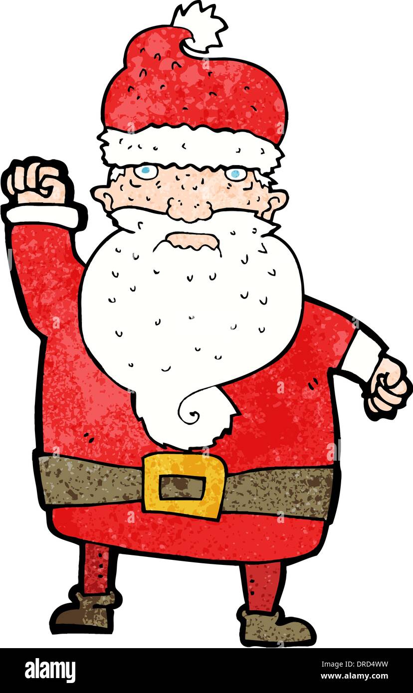 cartoon angry santa claus Stock Vector Image & Art - Alamy