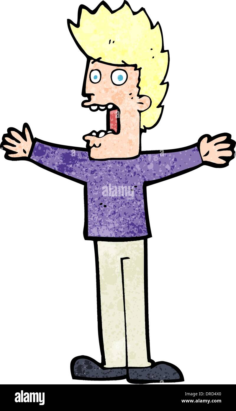cartoon terrified man Stock Vector Image & Art - Alamy