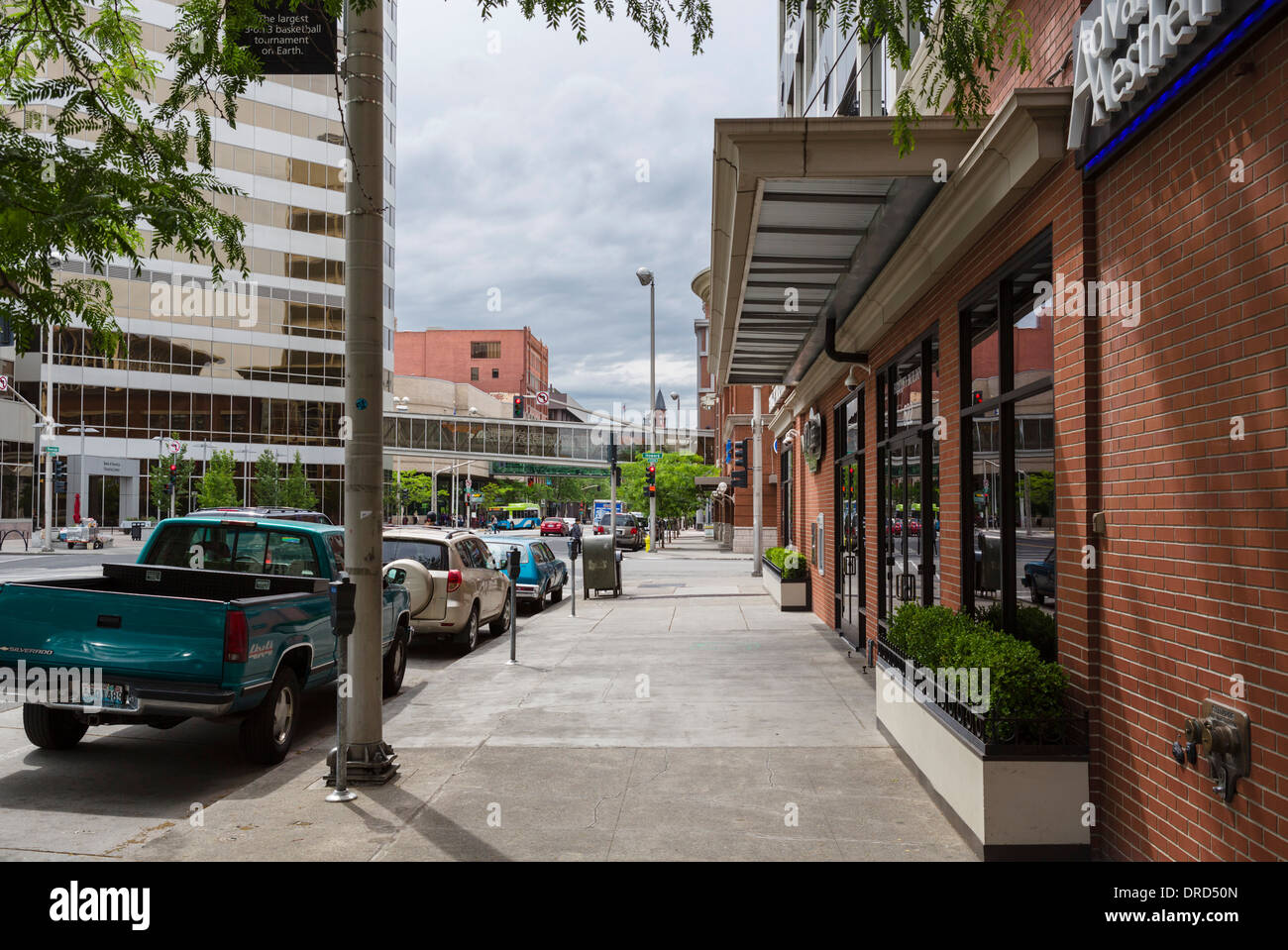 Riverside Avenue in downtown Spokane, Washington , USA Stock Photo - Alamy