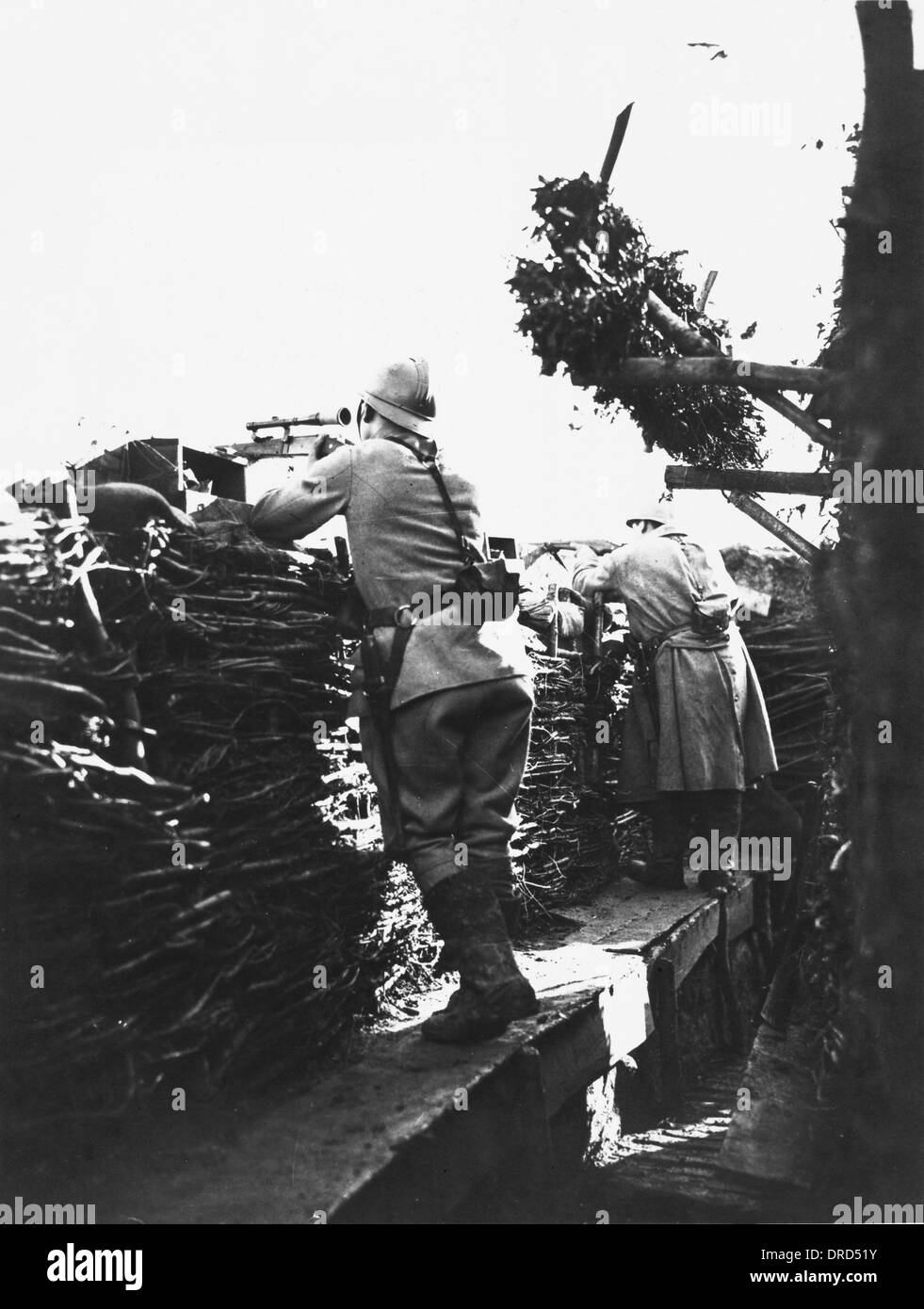 French trench WWI Stock Photo - Alamy