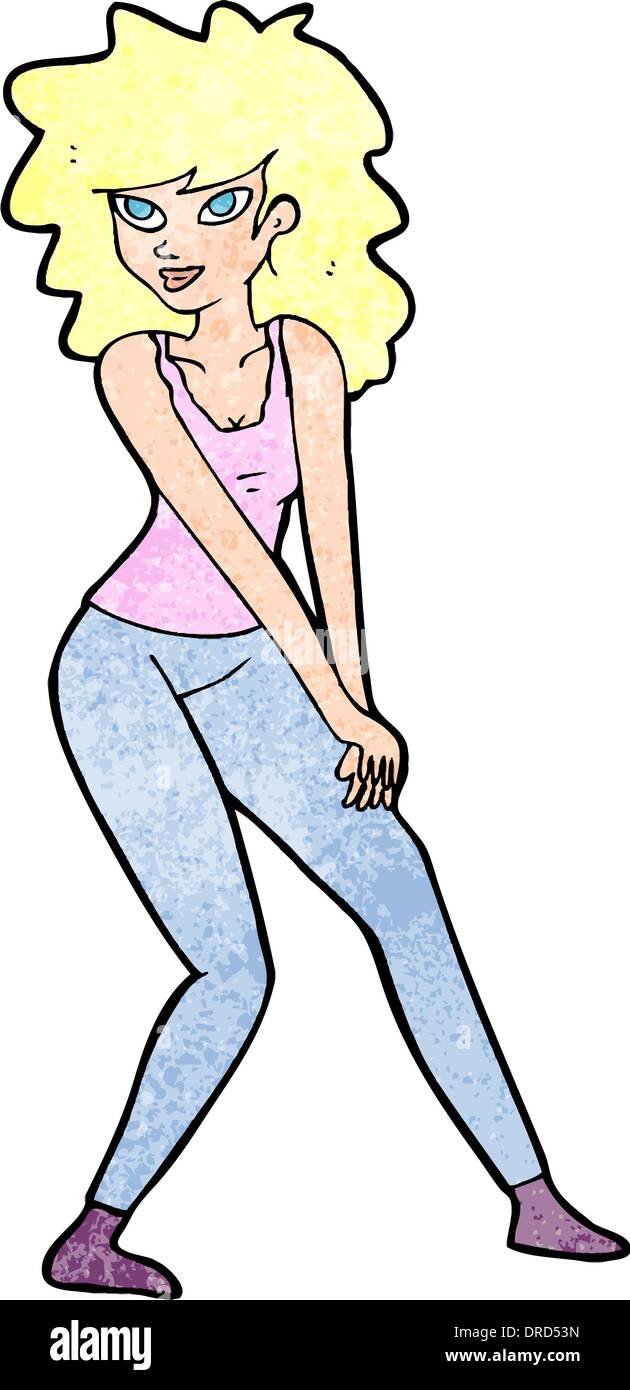 cartoon woman posing Stock Vector Image & Art - Alamy