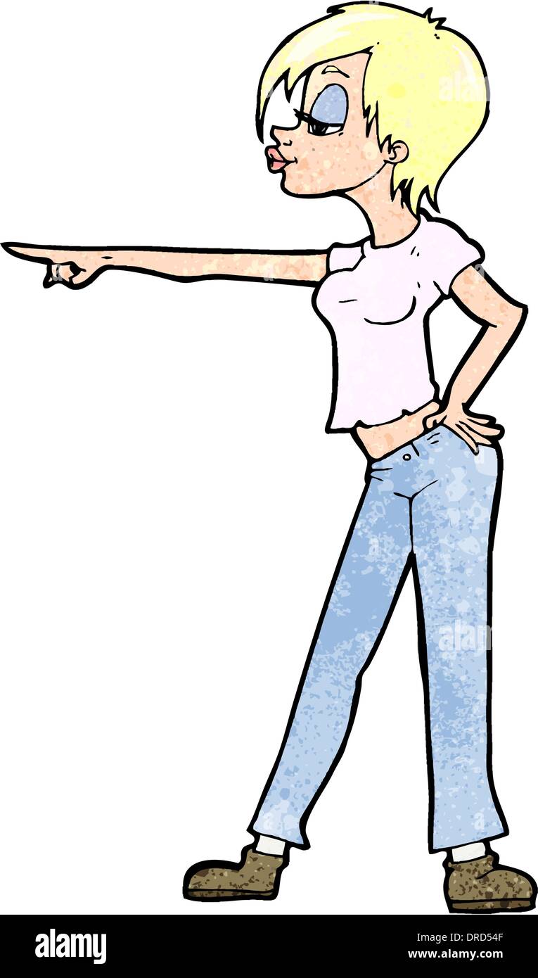 cartoon woman pointing Stock Vector Image & Art - Alamy