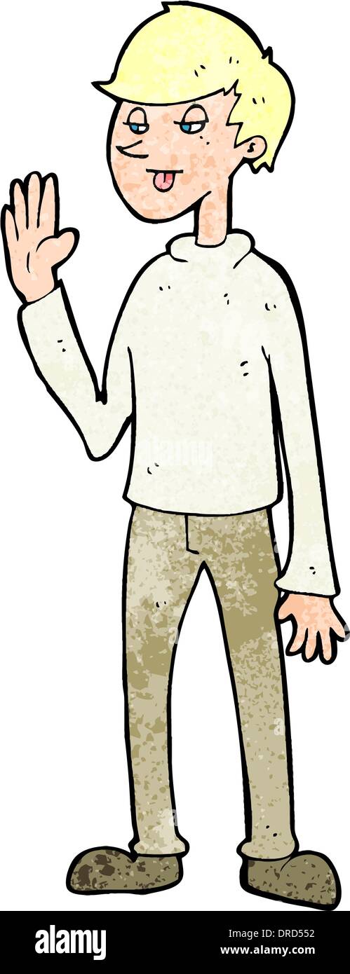 cartoon waving man Stock Vector Image & Art - Alamy
