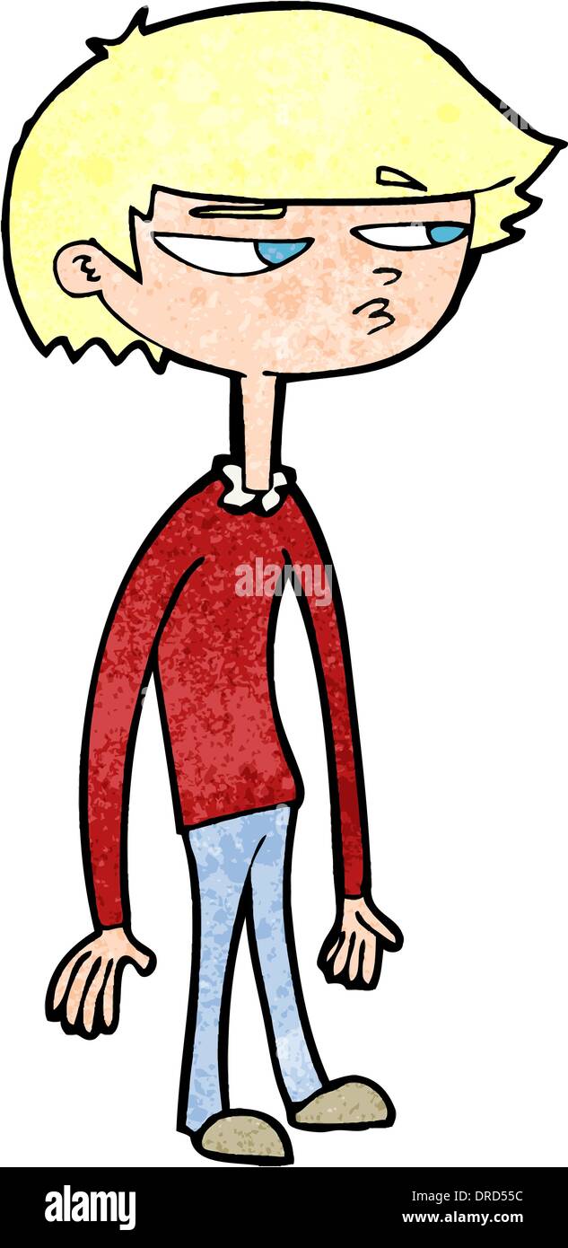cartoon suspicious boy Stock Vector Image & Art - Alamy