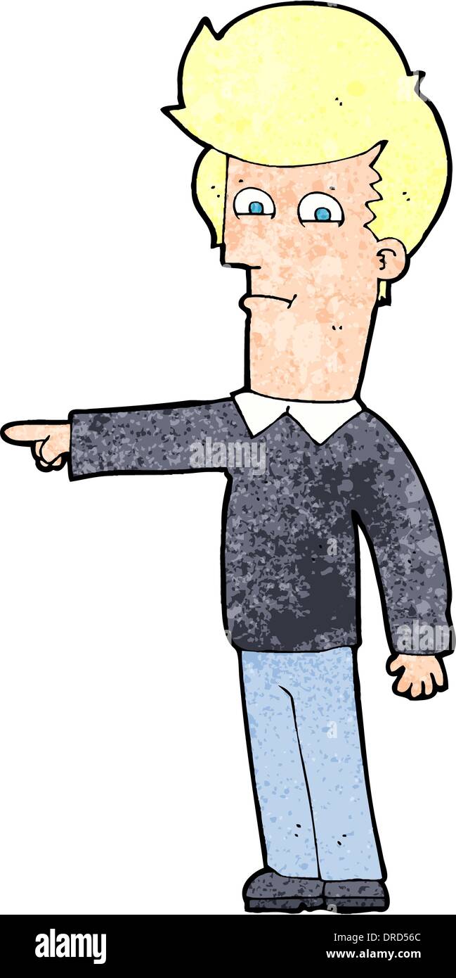 cartoon man pointing Stock Vector Image & Art - Alamy