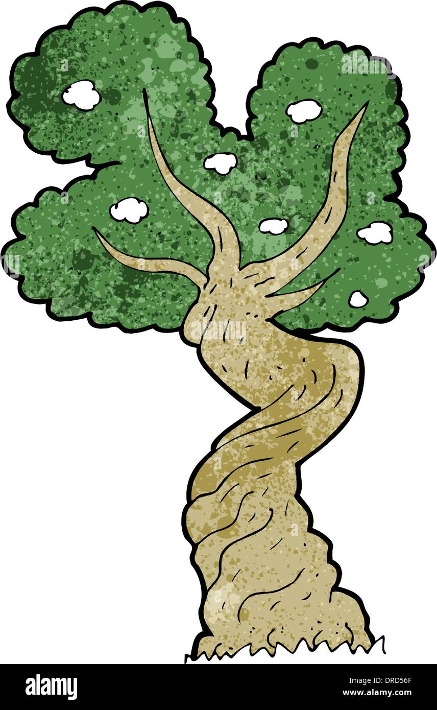 cartoon twisted old tree Stock Vector Image & Art - Alamy