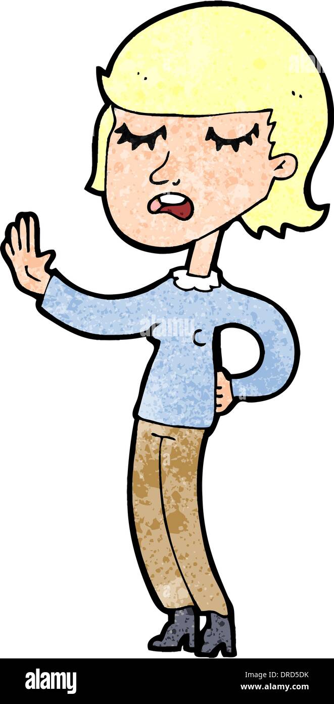 cartoon woman ignoring Stock Vector Image & Art - Alamy