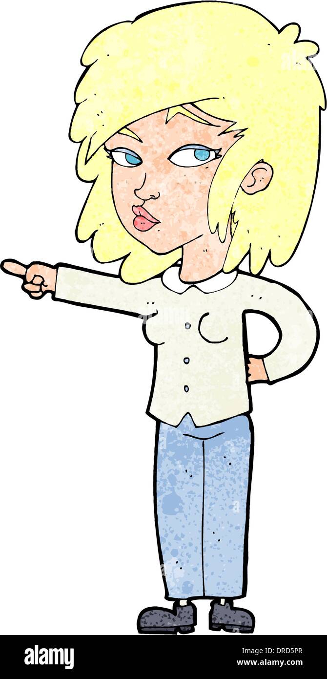 cartoon woman pointing Stock Vector Image & Art - Alamy