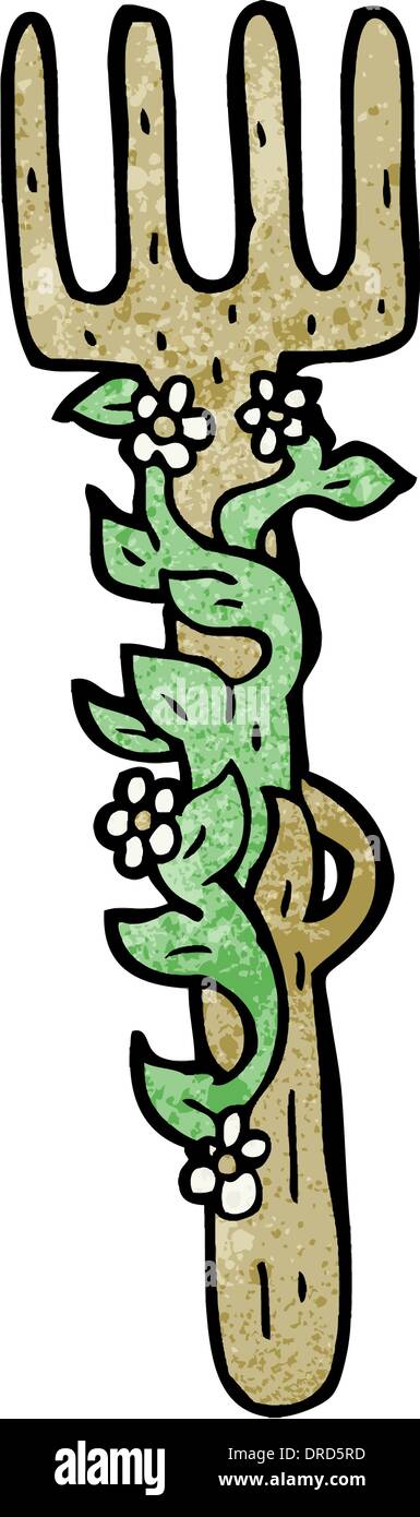 cartoon ornate wooden fork Stock Vector Image & Art - Alamy
