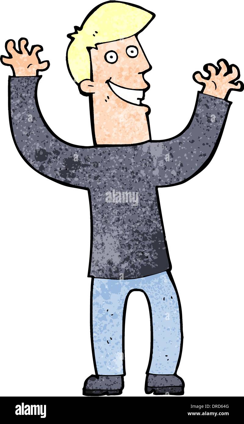cartoon excited man Stock Vector Image & Art - Alamy
