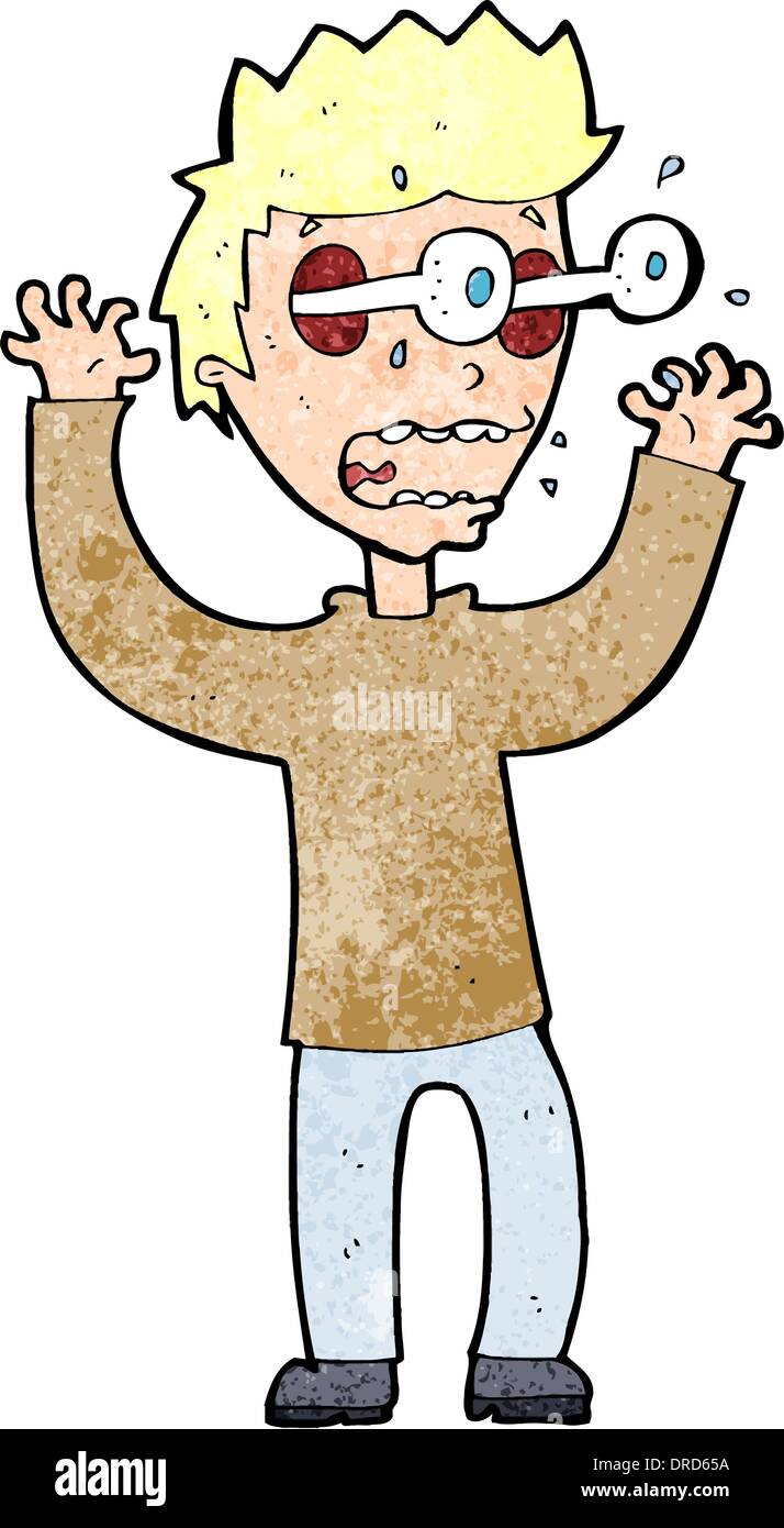 cartoon terrified man Stock Vector Image & Art - Alamy