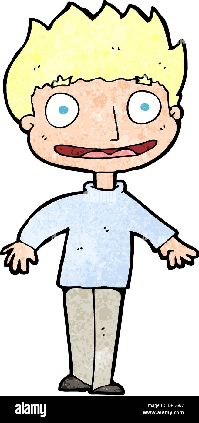cartoon excited boy Stock Vector Image & Art - Alamy