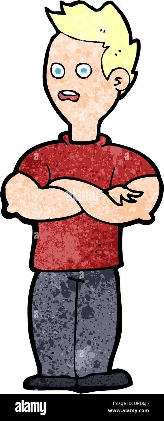 cartoon man with crossed arms Stock Vector Image & Art - Alamy