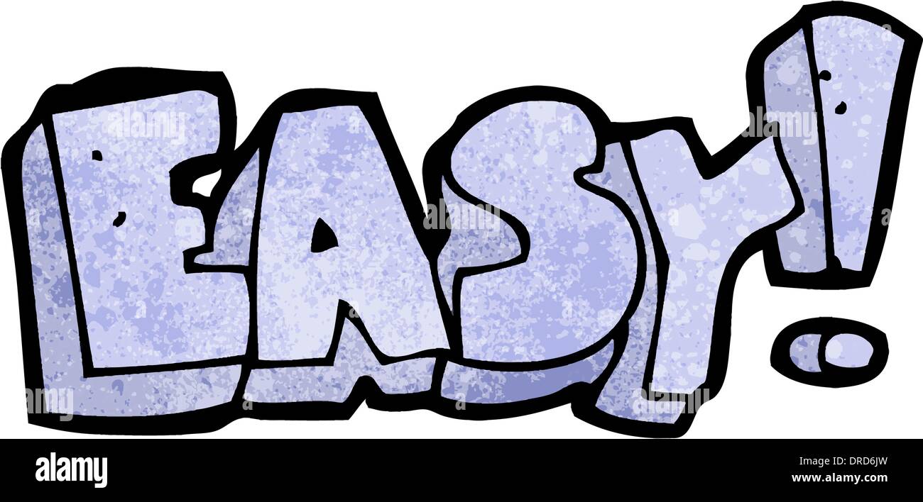 cartoon easy sign Stock Vector Image & Art - Alamy