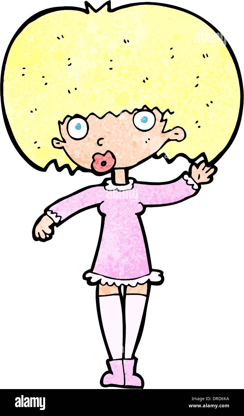cartoon waving girl Stock Vector Image & Art - Alamy