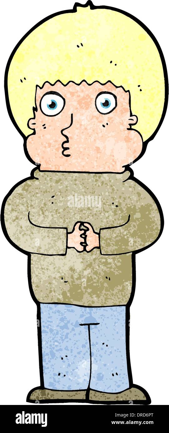 cartoon shy boy Stock Vector Image & Art - Alamy