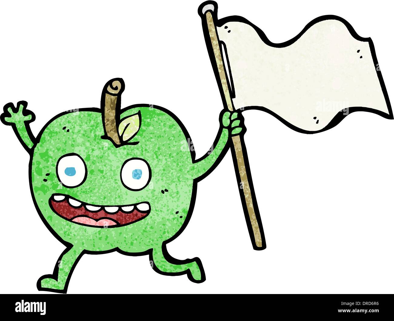 cartoon apple with flag Stock Vector Image & Art - Alamy