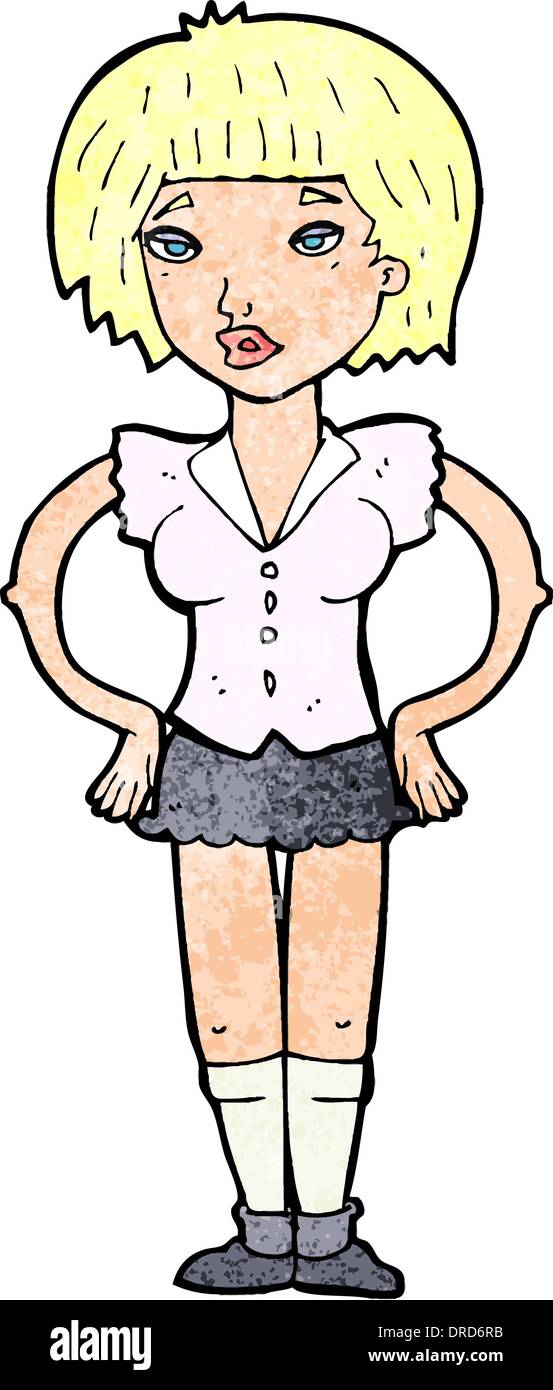 cartoon woman with hands on hips Stock Vector Image & Art - Alamy