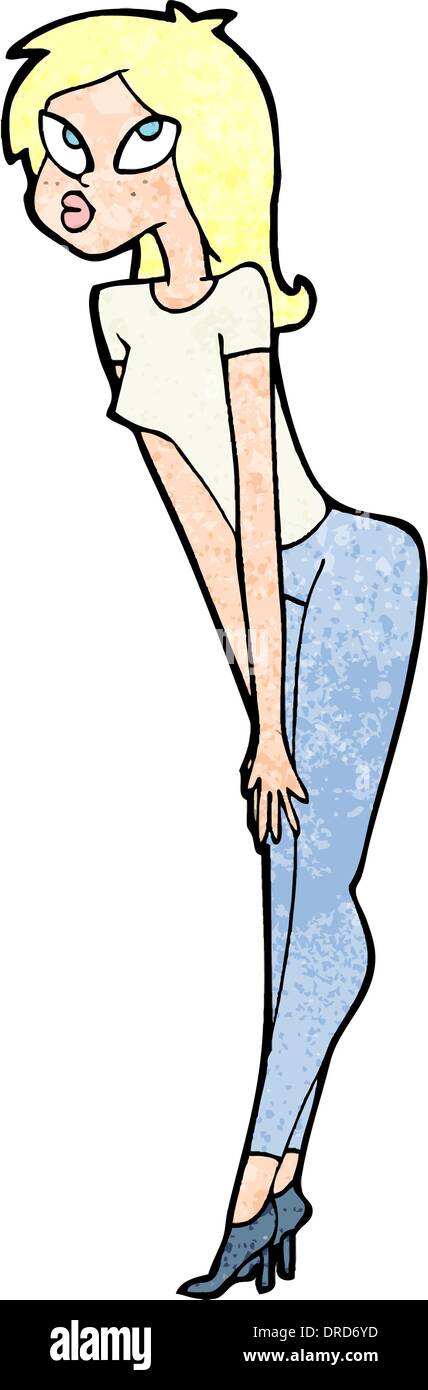 cartoon attractive girl Stock Vector Image & Art - Alamy