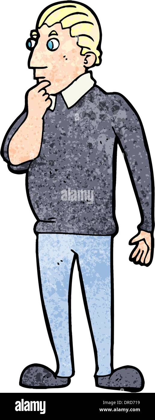 cartoon curious man Stock Vector Image & Art - Alamy