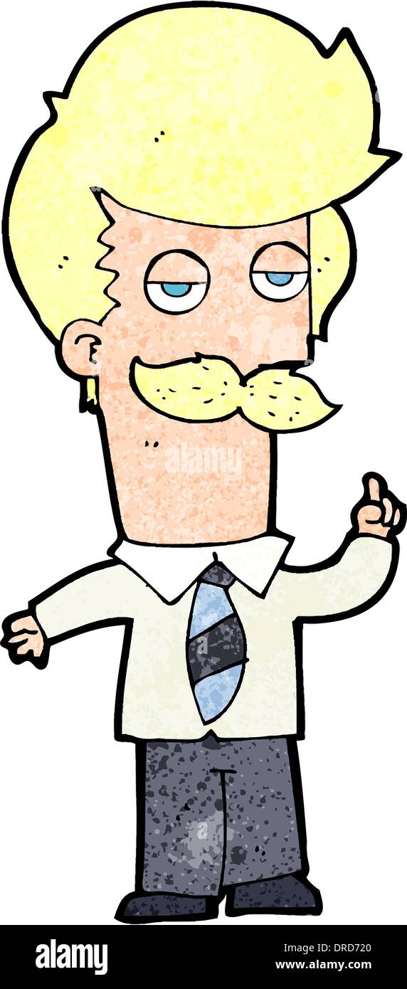 Cartoon man mustache explaining hi-res stock photography and images - Alamy