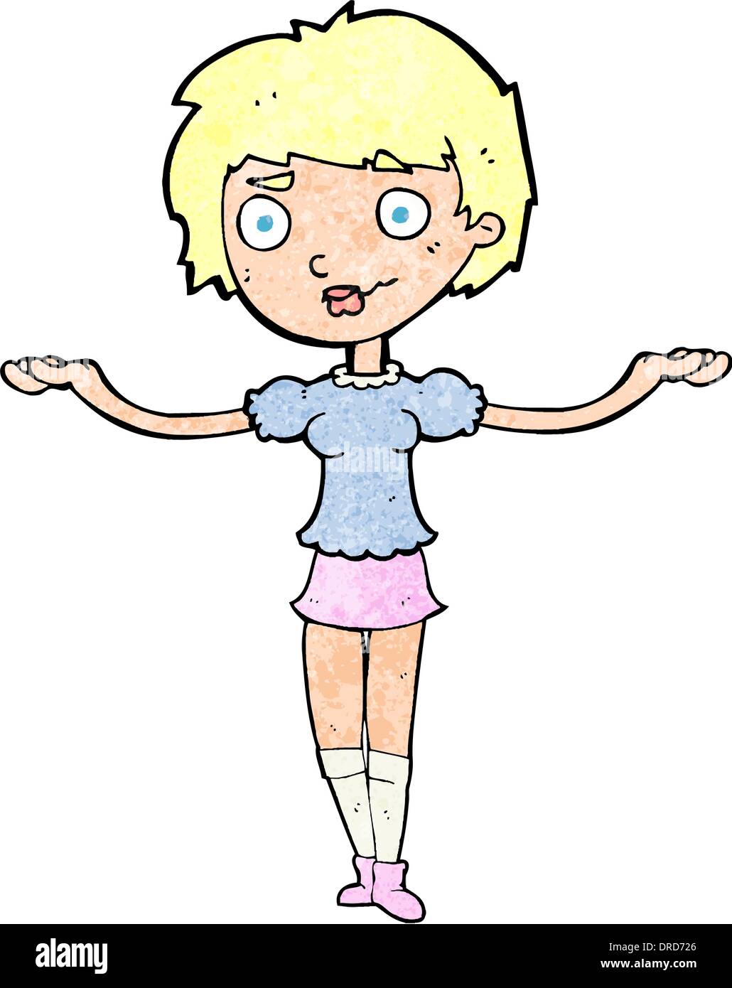 cartoon woman spreading arms Stock Vector Image & Art - Alamy