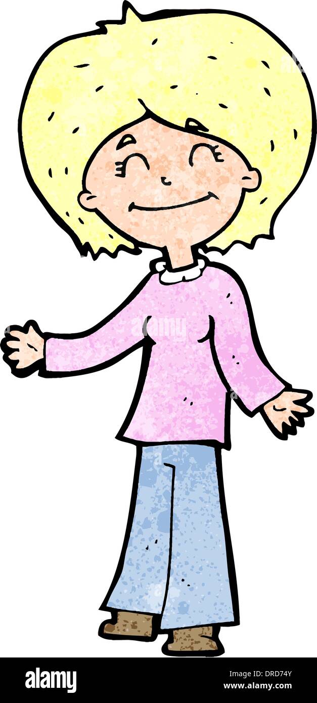 cartoon happy woman Stock Vector Image & Art - Alamy